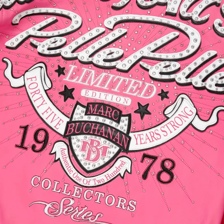 Pelle Pelle Greatest Of All Time Marc Buchanan 1978 Pink Leather Jacket ...