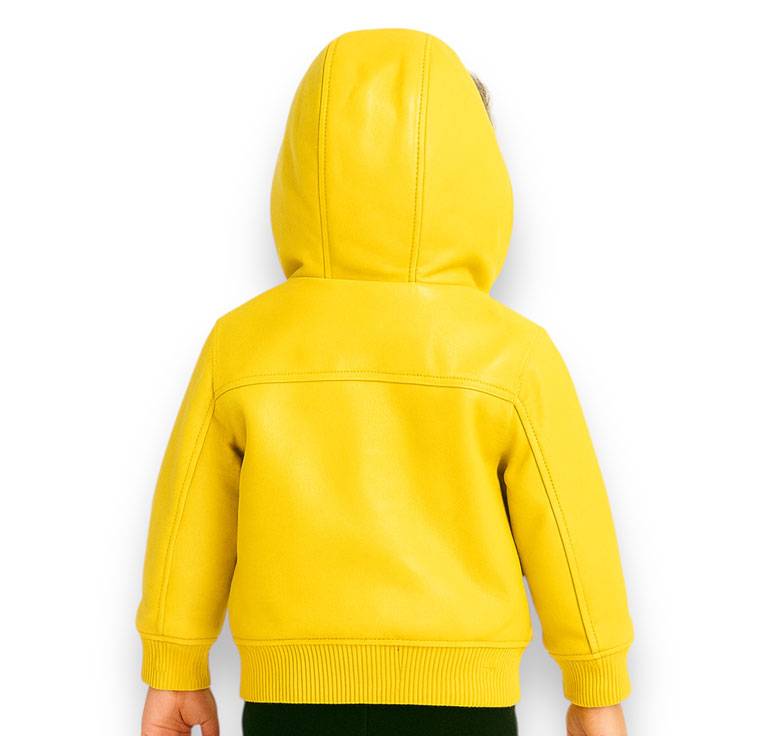 Pelle Pelle Kids Yellow Leather Jacket 2026