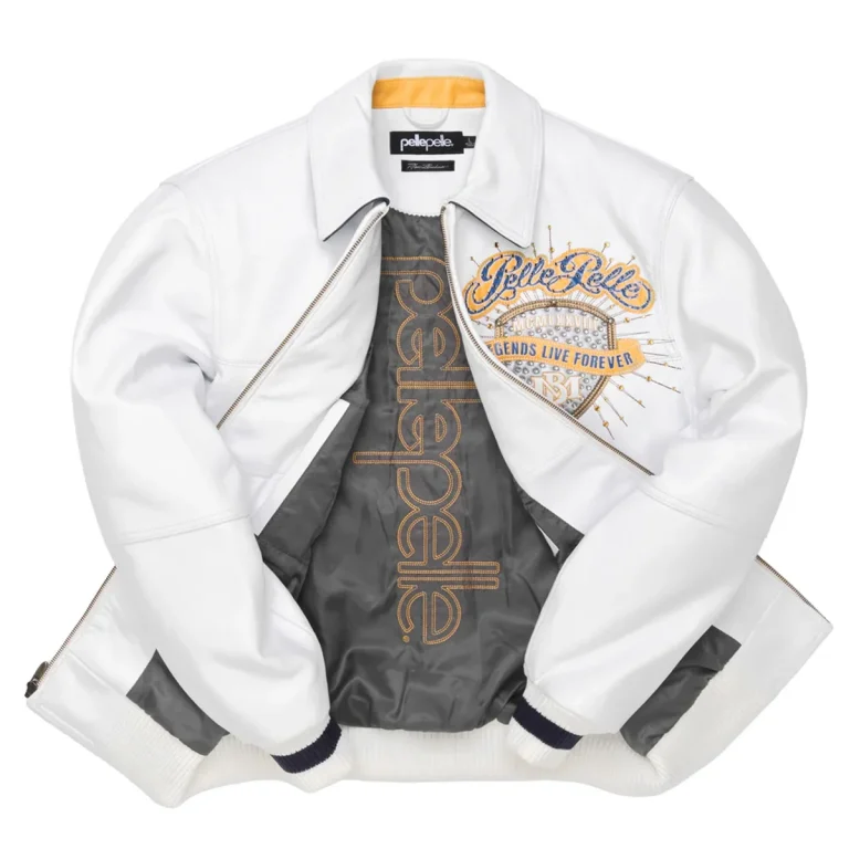Pelle Pelle Legends Live Forever Marc Buchanan 1978 White Leather Jacket