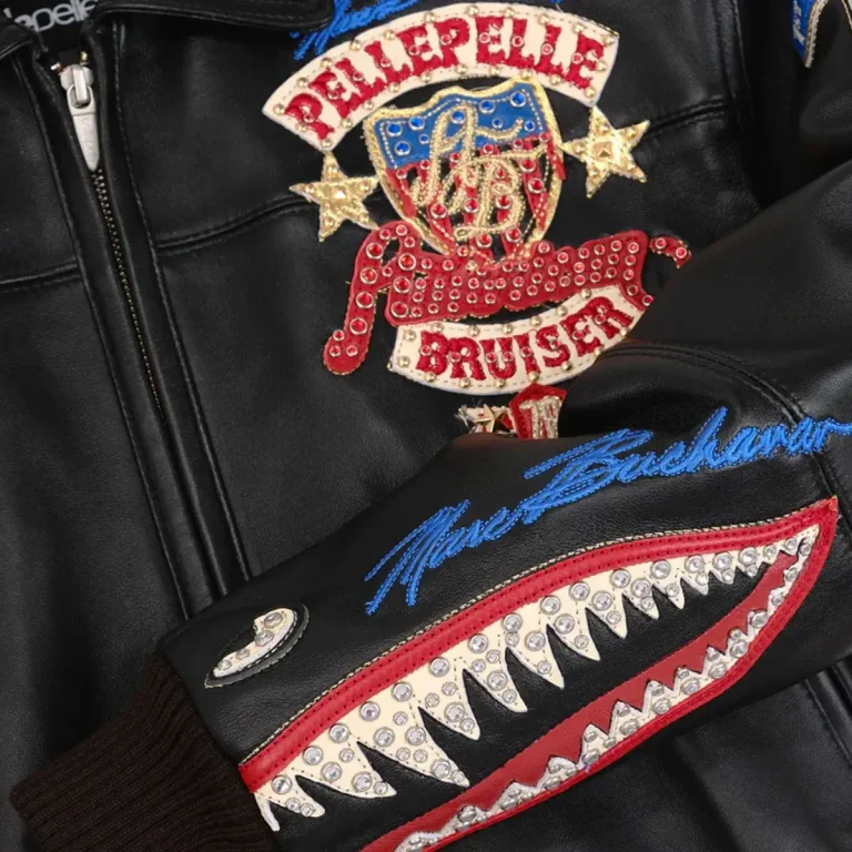 Womens Pelle Pelle American Bruiser Marc Buchanan Plush Black Crop ...