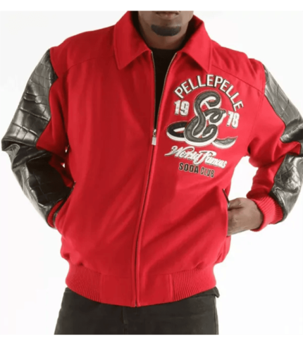 Pelle Pelle Red Invincible Wool Jacket - PellePelle.com
